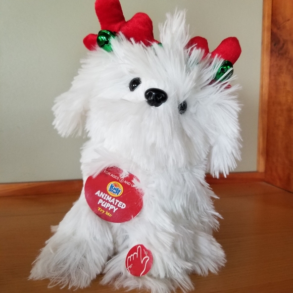 Dan Dee | Holiday | Dan Dee Animated Christmas Dog Puppy White Dancing ...